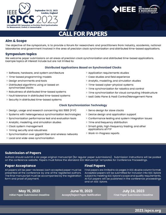 IEEE ISPCS 2023 | Home